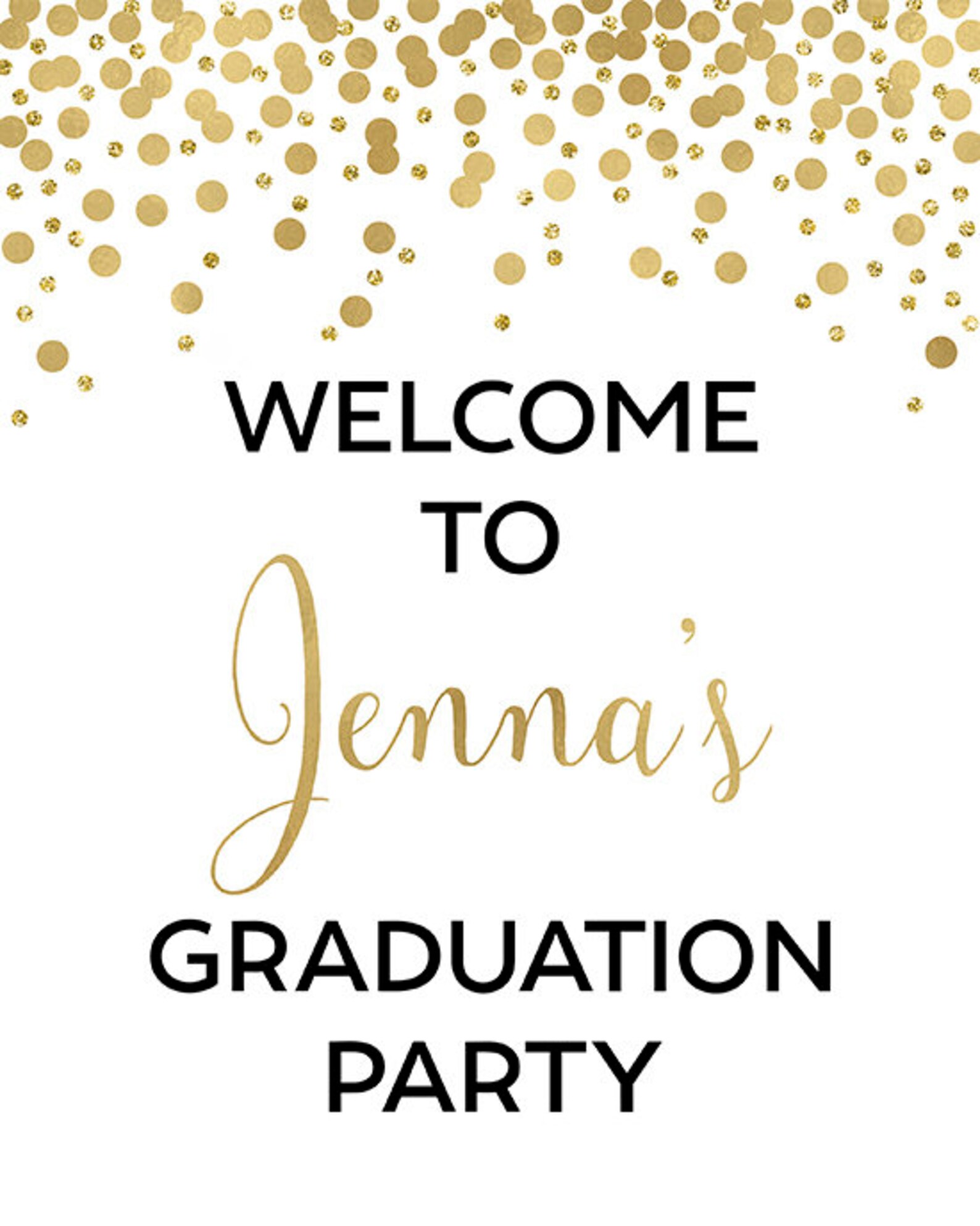 Graduation Welcome Sign Printable Welcome to Graduation Party | Etsy