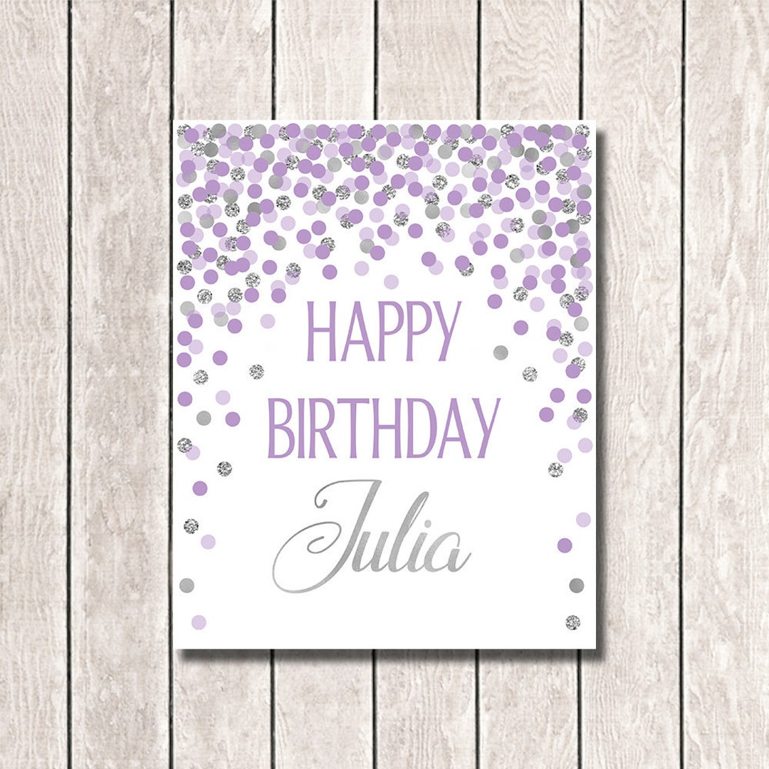 Happy Birthday Sign Personalized Girl Birthday Party Sign Girl Birthday ...