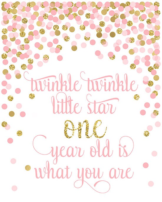 Twinkle Twinkle Little Star One Year Old is What You Are First | Etsy