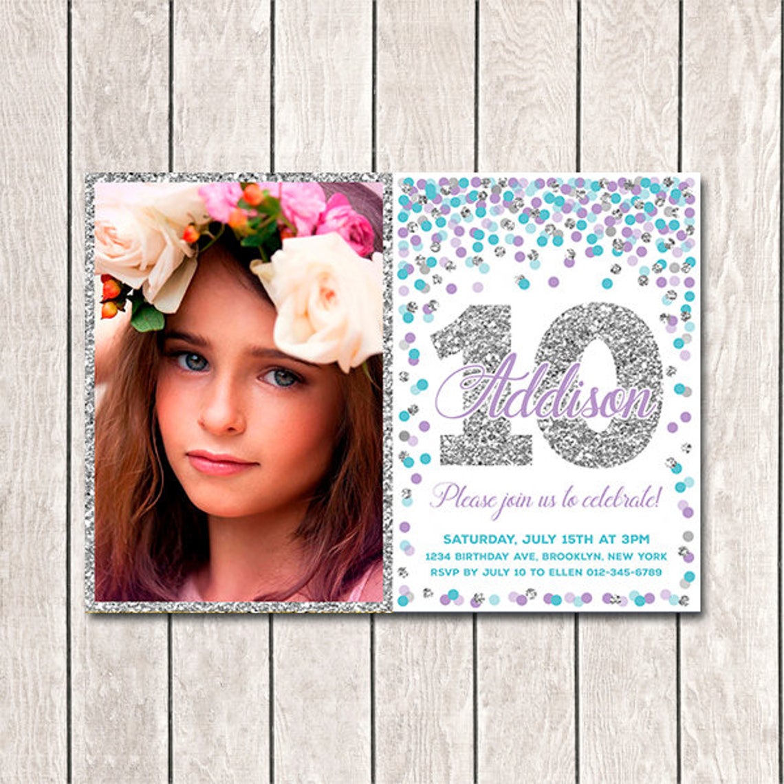 10th Birthday Invitation Printable Girl 10th Birthday Invite - Etsy