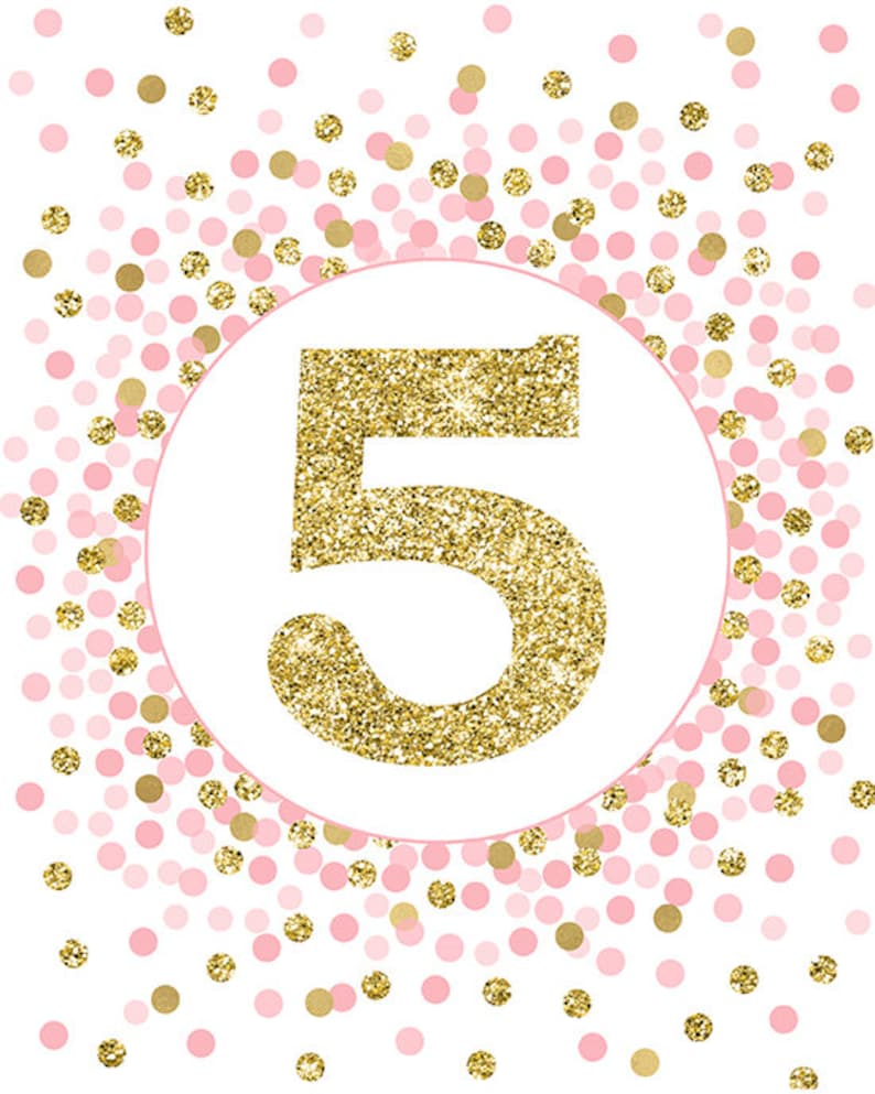 Number 5 Sign Fifth Birthday Party Decor 5th Birthday Party | Etsy
