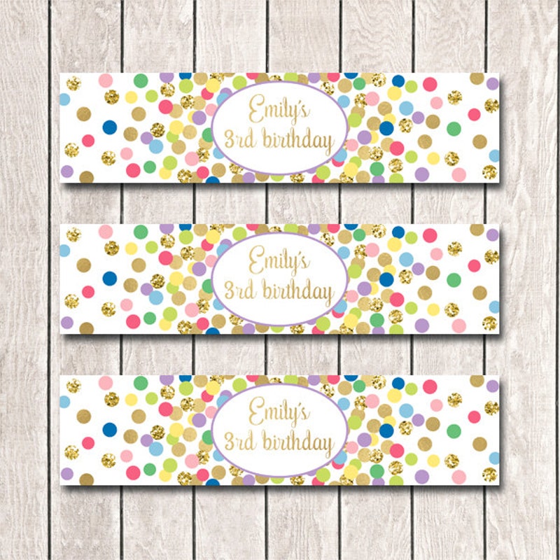 Birthday Party Label - Etsy