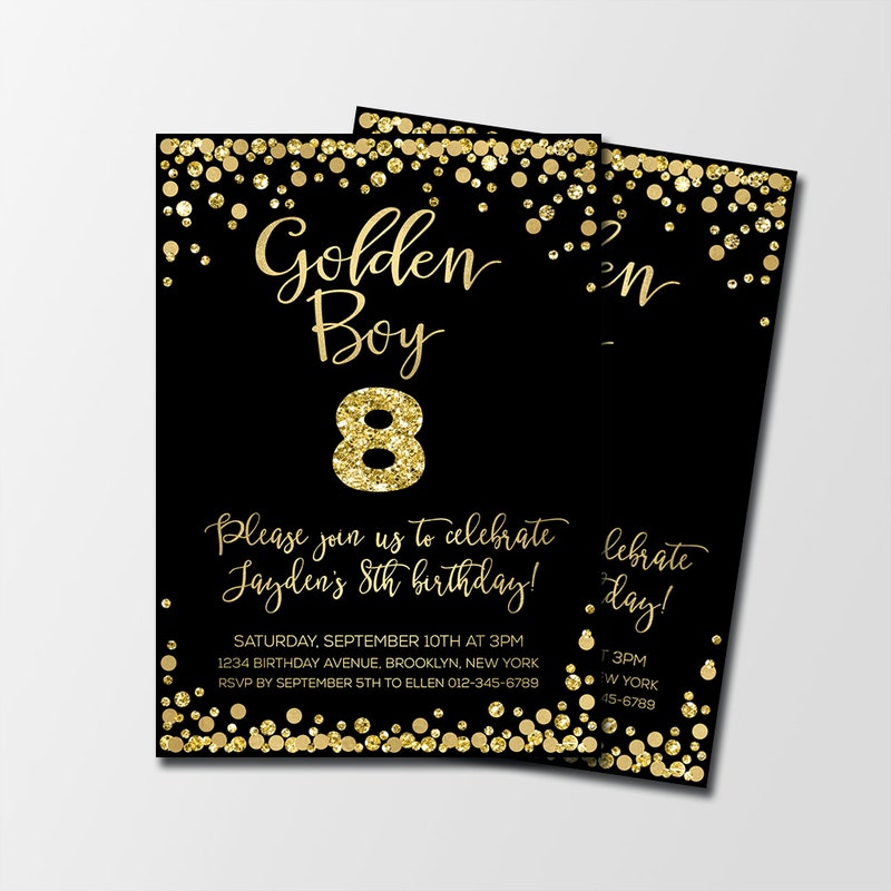 Golden Invitation - Etsy