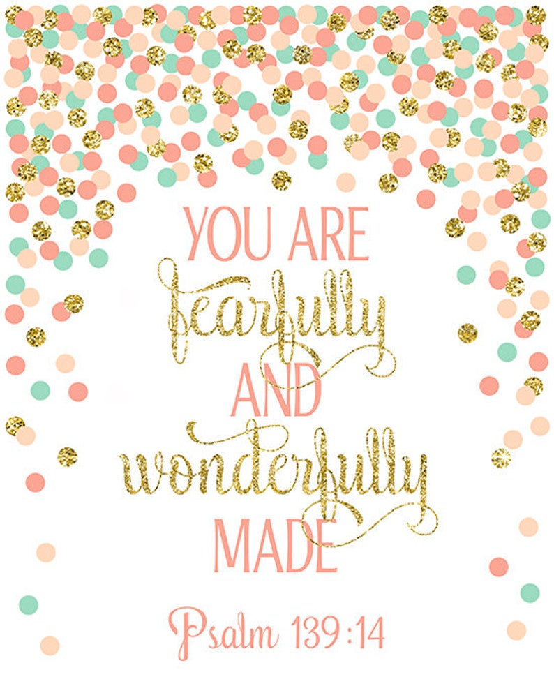 Coral Mint Gold Bible Verse Print Every Good and Perfect Gift - Etsy