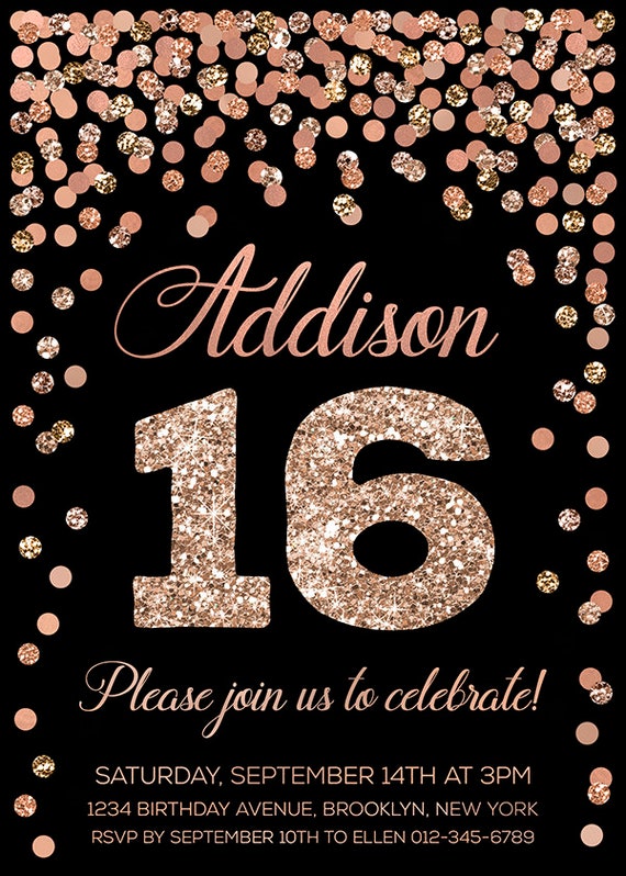 13th Birthday Invitation Card