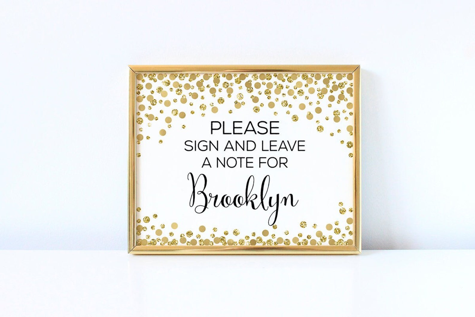 Please Sign and Leave a Note Sign Custom Guest Book Sign 10x8 - Etsy