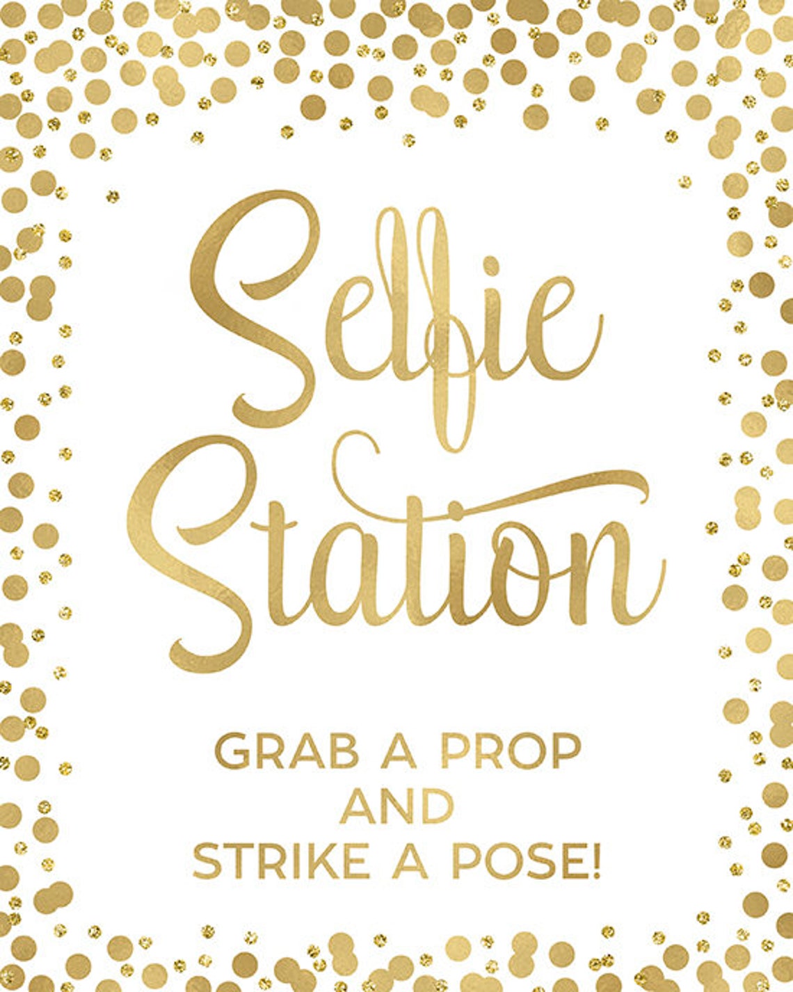 Selfie Station Sign Printable Photo Booth Sign Selfie Station - Etsy