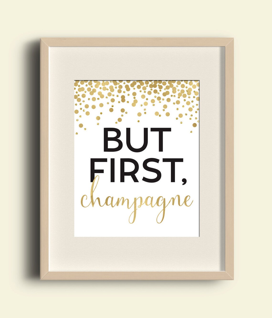 Gold and Black but First Champagne Sign Printable Champagne - Etsy Canada