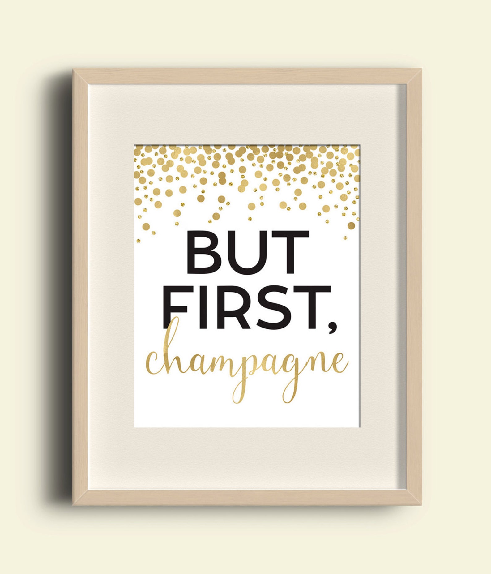 Gold and Black but First Champagne Sign Printable Champagne - Etsy Canada