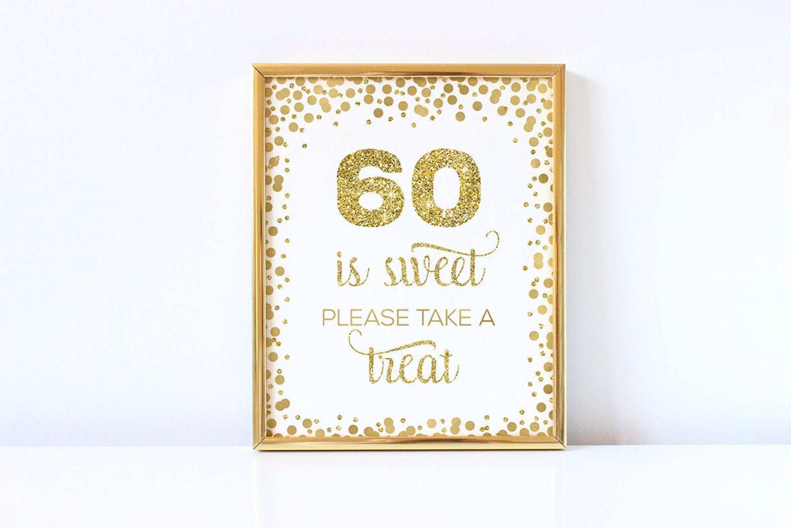 60 is Sweet Please Take a Treat Sign Printable 60th Birthday Party ...