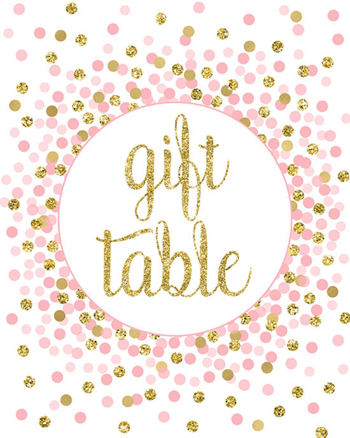 Gift Table Sign Birthday Party Décor Gift Table Print Pink - Etsy