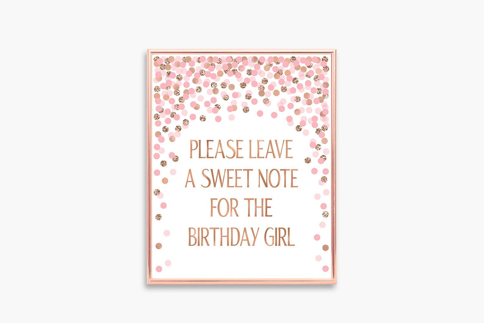Please Leave a Sweet Note to the Birthday Girl Sign Printable 1st ...