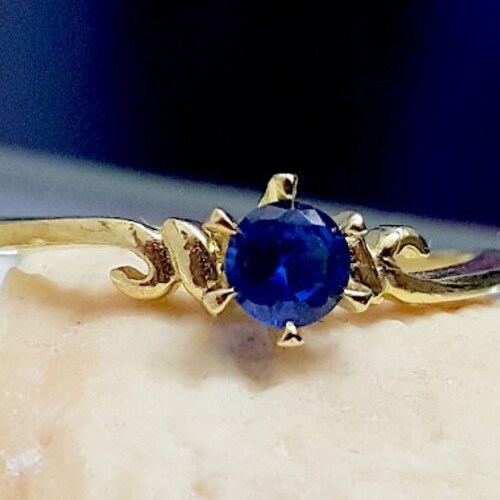 Blue Sapphire Ring September Birthstone Statement Ring - Etsy