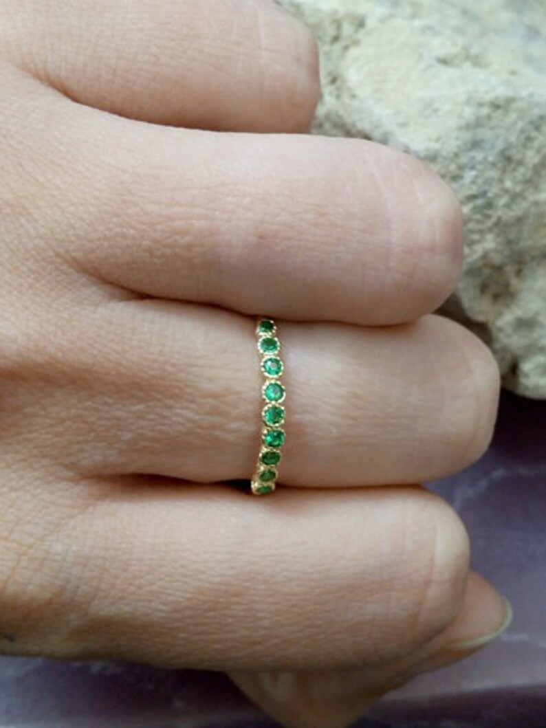 Emerald Ring May Birthstone Ring Gemstones Ring stack - Etsy