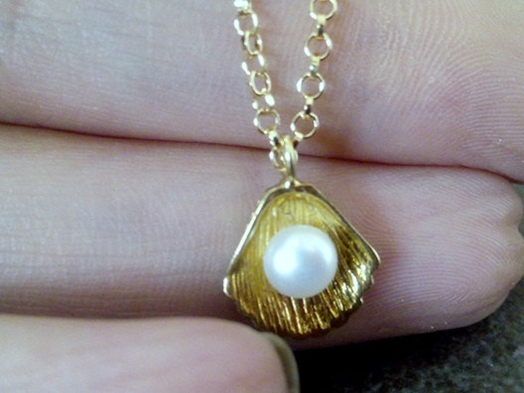 Tiny Shell Necklace Gold Necklace Sea Pendant Protection Necklace ...