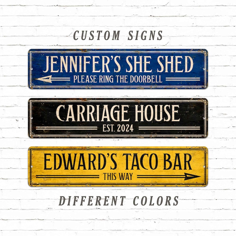 Custom Metal Sign - Etsy