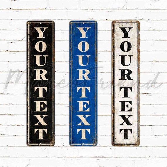 Vertical Street Sign Vertical Address Sign Create Your Own House