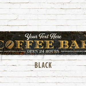 Coffee Bar Sign, Custom Name Sign, Cafe Sign, Bar Sign, Kitchen Decor ...