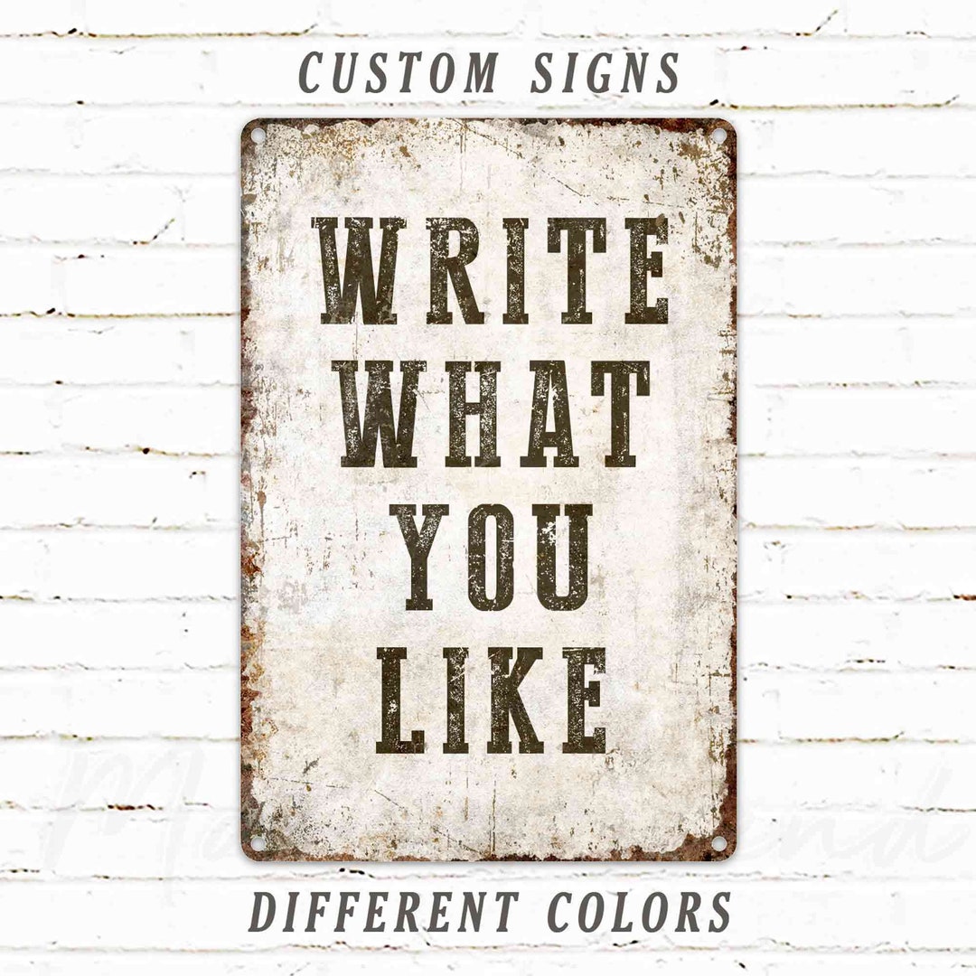 Custom Text Metal Sign, Custom Sign, Personalized Gifts, Outdoor Sign ...