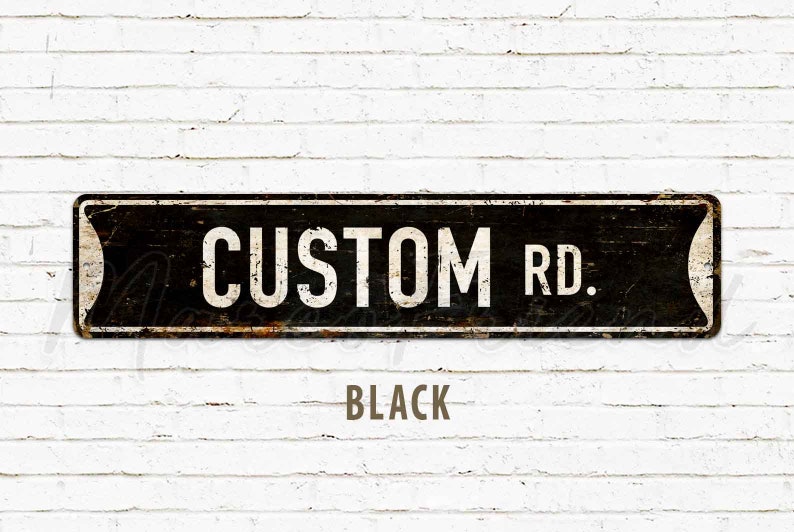 Custom Metal Street Sign Vintage Metal Road Sign - Etsy