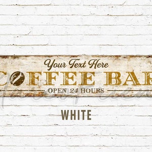 Coffee Bar Sign, Custom Name Sign, Cafe Sign, Bar Sign, Kitchen Decor ...
