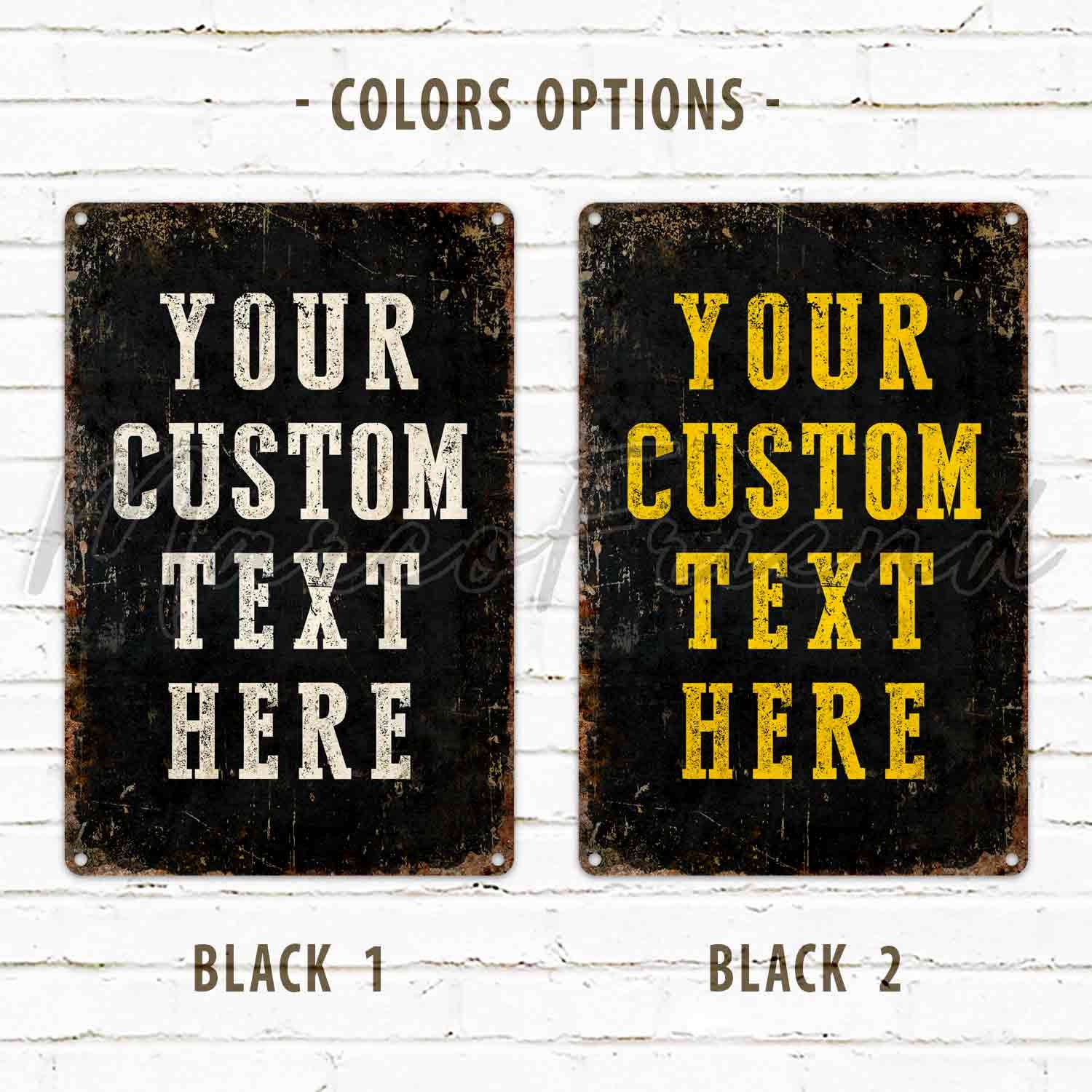 Custom Text Metal Sign Custom Sign Personalized Gifts | Etsy