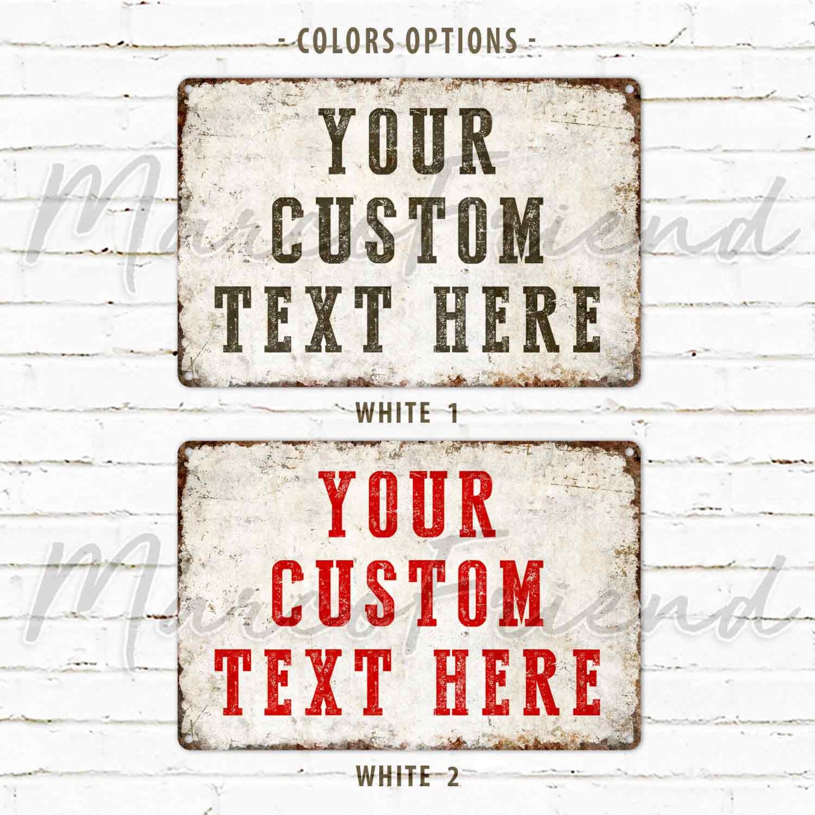 Custom Text / Photo Metal Sign, Customize Home Decor Farmhouse Style ...