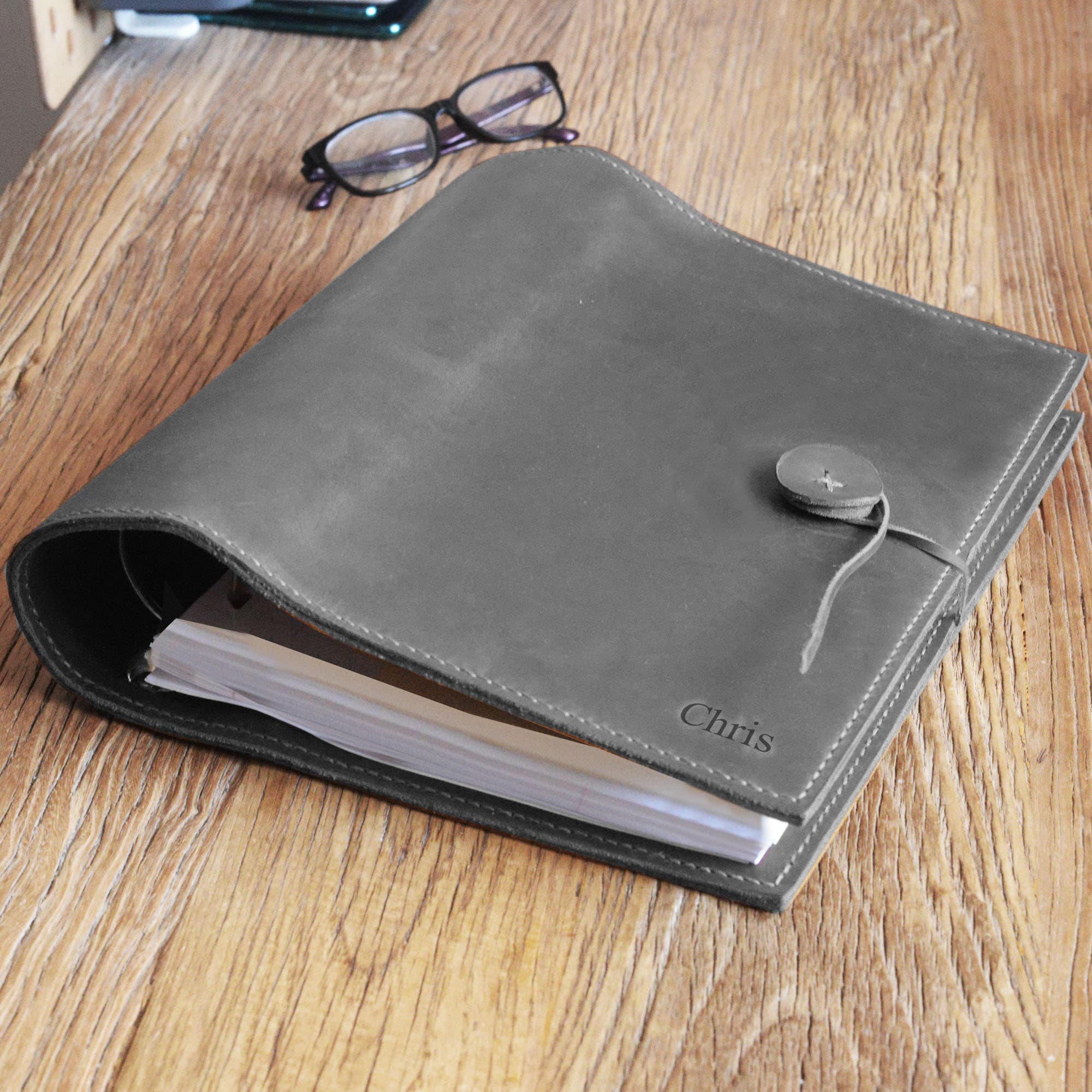 Personalized Leather Binder 2 Inch 3 D-ring Fit Letter Sized - Etsy