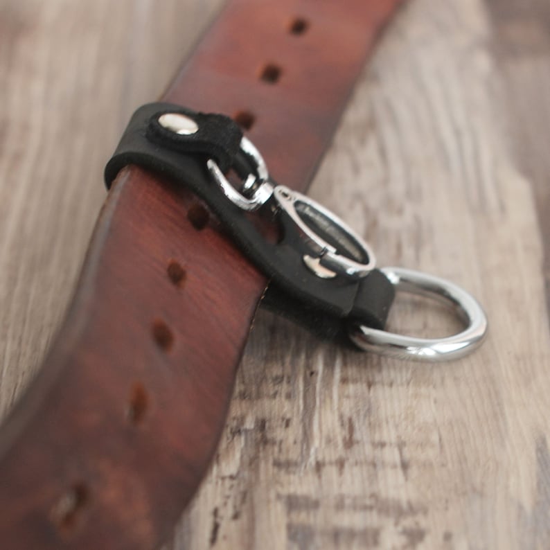 Personalized Leather Strap Keychain Holder Belt Loop, Heavy Duty Belt ...