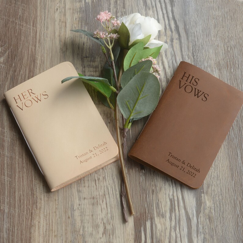 His Vows or Her Vows Stamped With Name And/or Date - Etsy