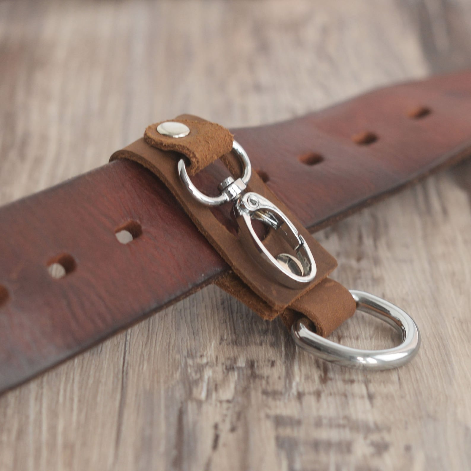 Personalized Leather Strap Keychain Holder Belt Loop Heavy - Etsy