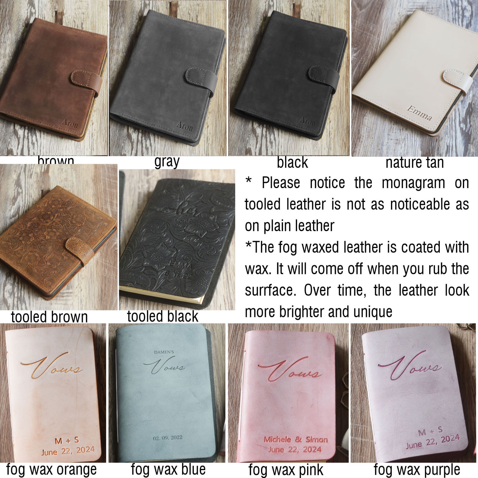 Personalized Leather Day-timer Planner Cover, Pocket Size, Fits 3 1/2 ...