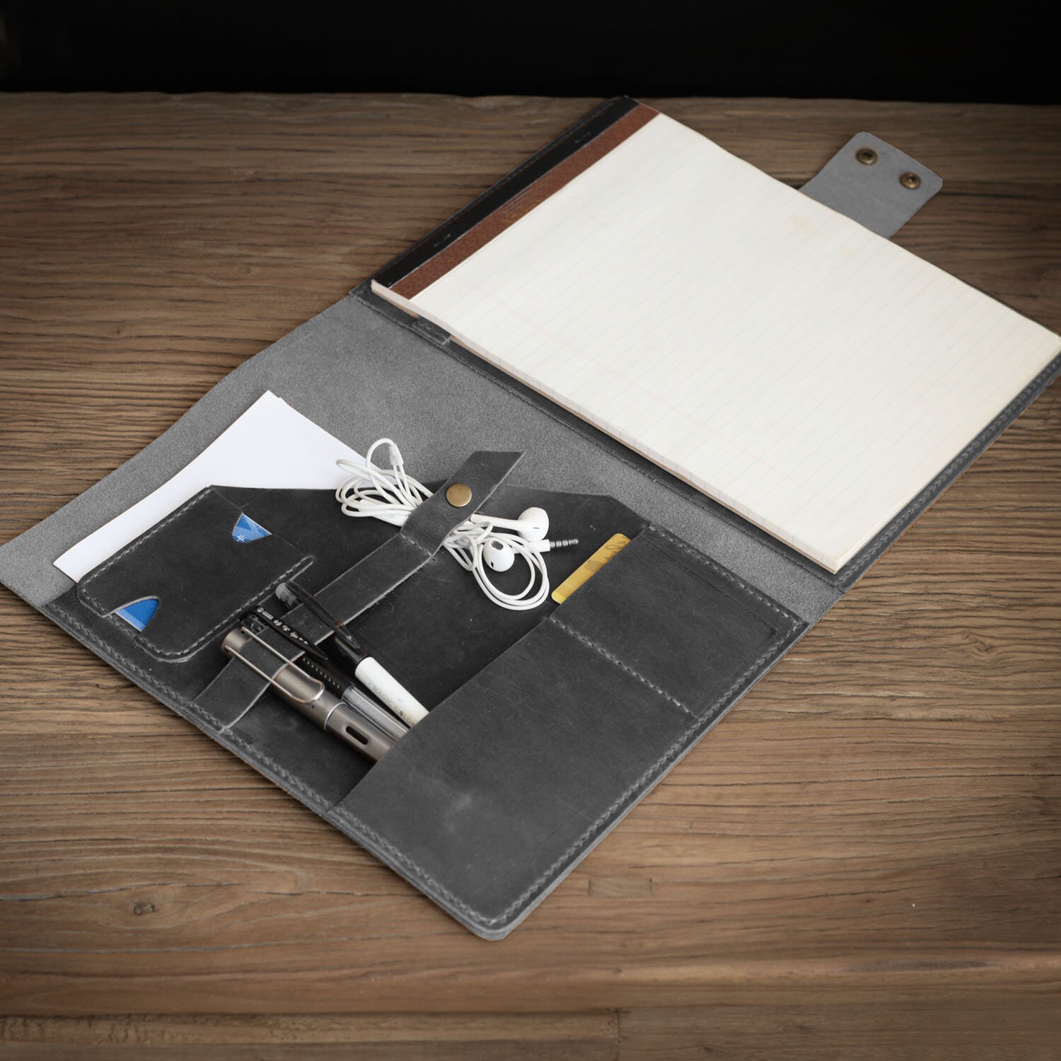 Personalized Leather Portfolio Notepad Holder 8.5 X 11.75 | Etsy