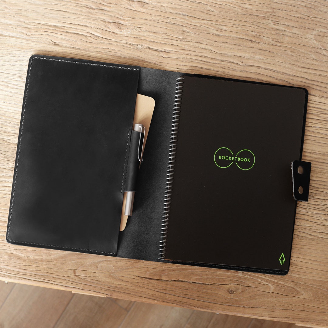 Personalized Leather Rocket Cover, Rocketbook Everlast Cover, Fit for ...