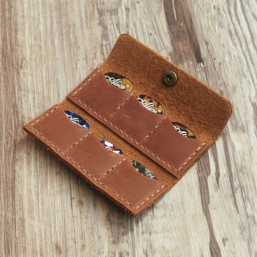 Personalized Guitar Picks Holder, Pick Pouch Case Wallet Holds 6 Picks ...