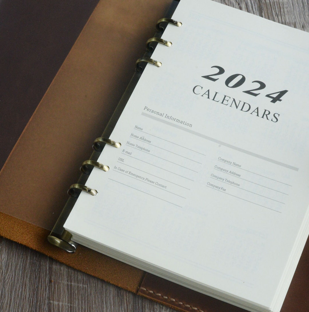 A5 Calendar Planner Inserts 176 Sheets (352 Pages) - Etsy