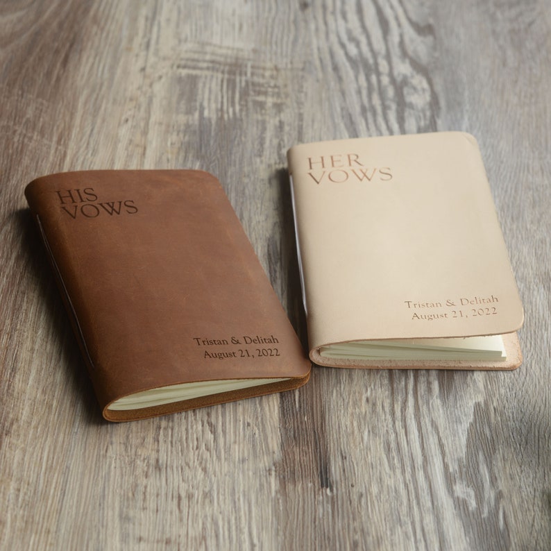 His Vows or Her Vows Stamped With Name And/or Date - Etsy
