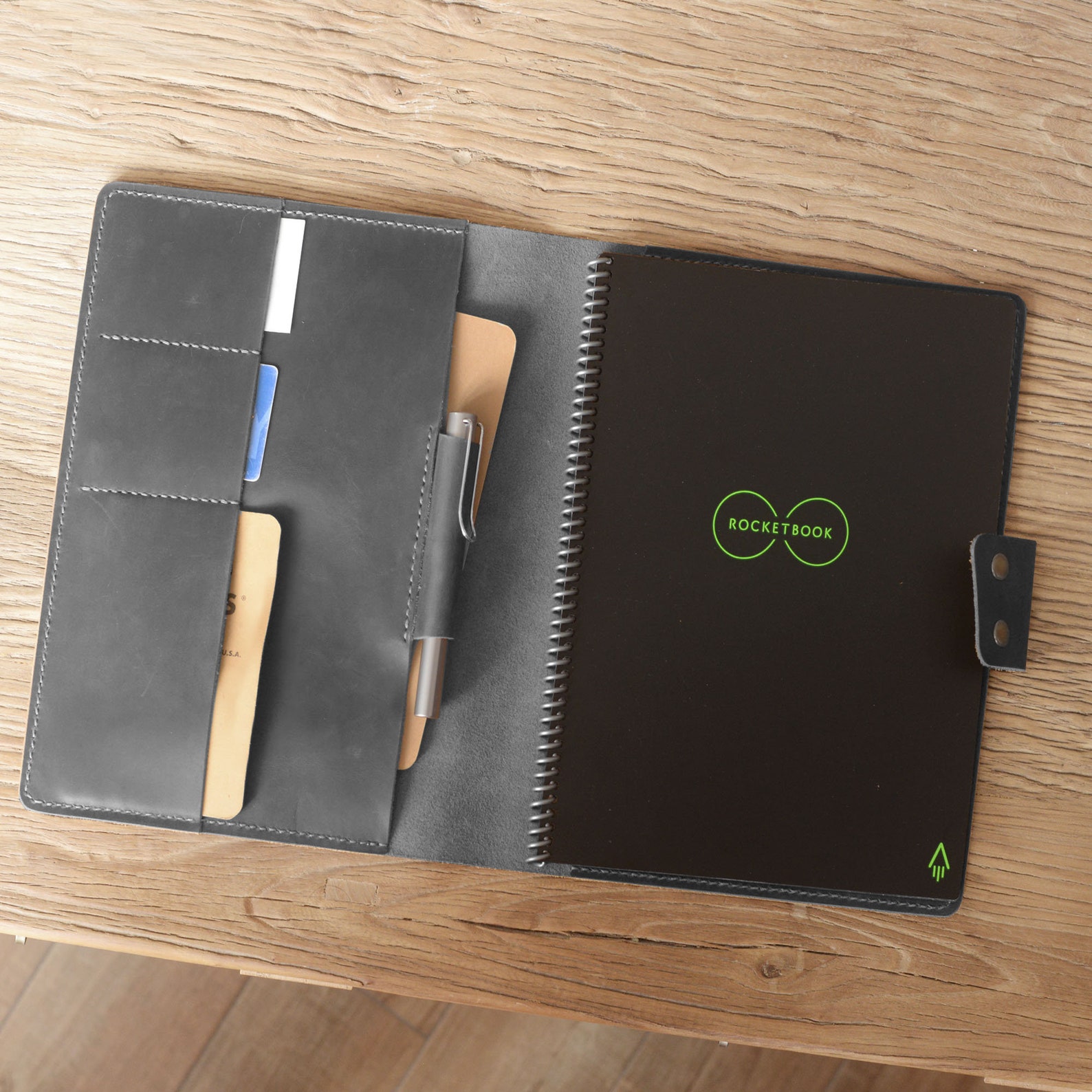 Personalized Leather Rocketbook Everlast Cover Rocket Cover - Etsy