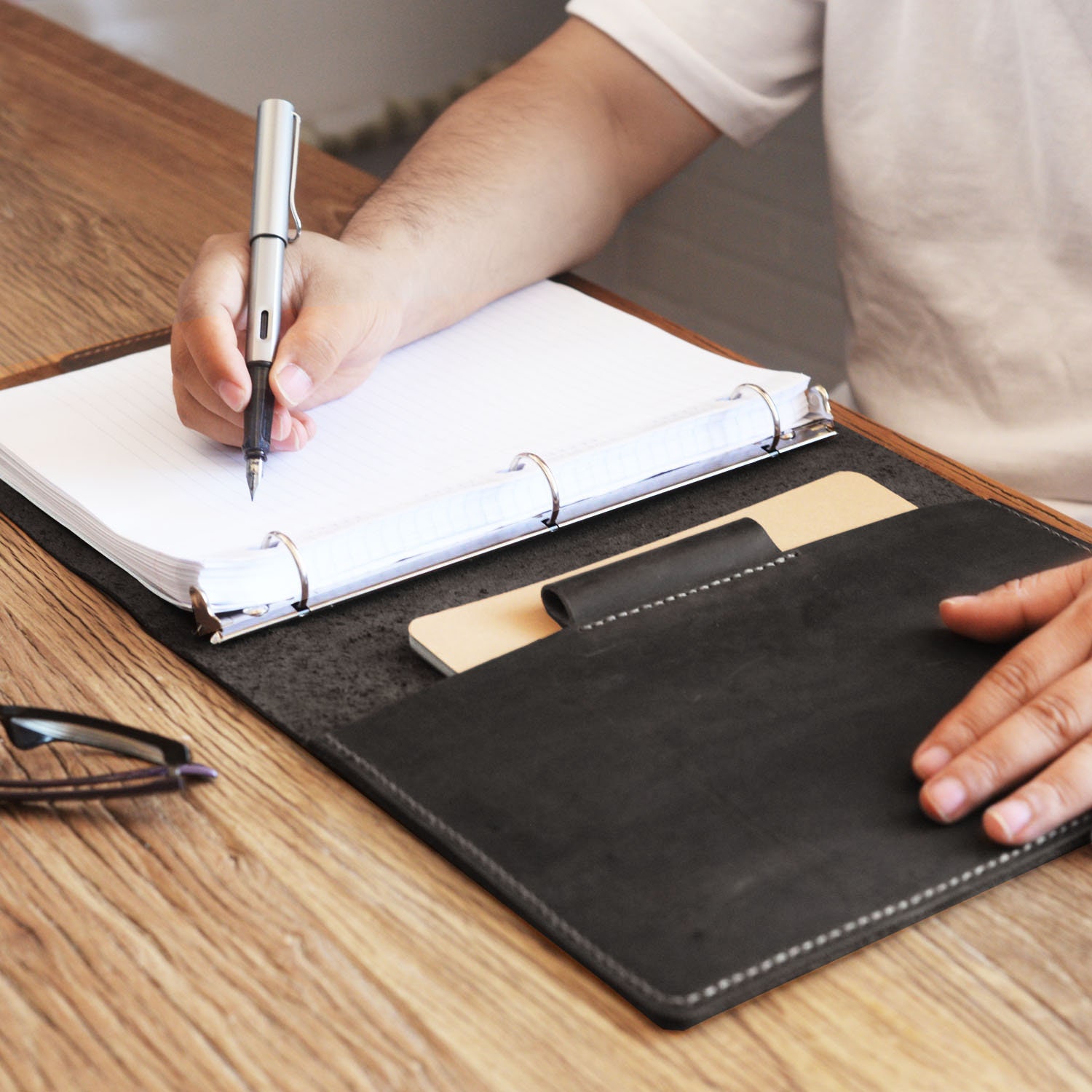 Leather Binder 3 Ring Fit 3 Hole Letter Size 8.5 X 11 | Etsy Canada