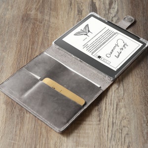 Personalized Leather Case for Kindle Scribe 10.2", Built-in Stand ...