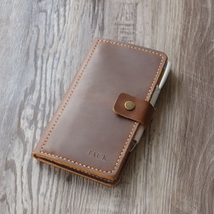 Personalized Leather Day-timer Planner Cover, Pocket Size, Fits 3 1/2 ...