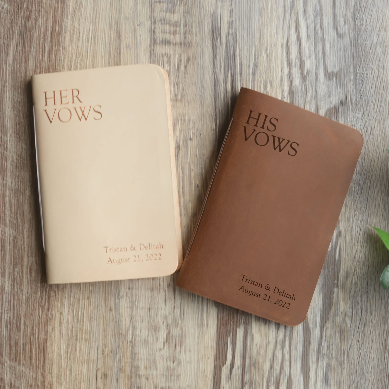 His Vows or Her Vows Stamped With Name And/or Date - Etsy