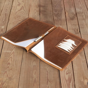 Personalized Leather Document Folder, Fits Standard A5, A4, Letter Size ...