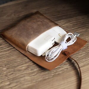 Personalized Leather Storage Pouch Bag Case for Accessory (mouse ...