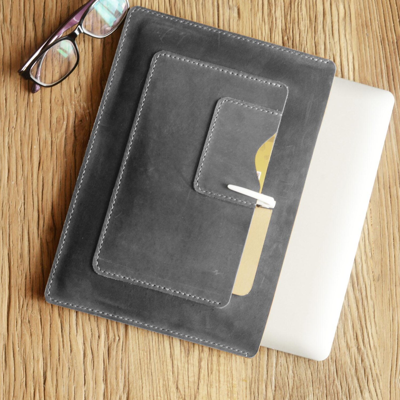 Handmade Personalized Leather Surface Pro 11, Pro 8, Pro X Sleeve ...