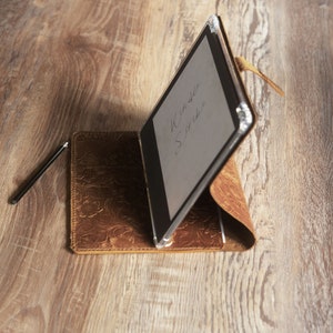 Personalized Leather Case for Kindle Scribe 10.2", Built-in Stand ...