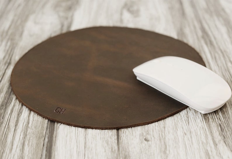 Leather Mouse Pad Mouse Pad Round Circle Leather Mouse Mat - Etsy