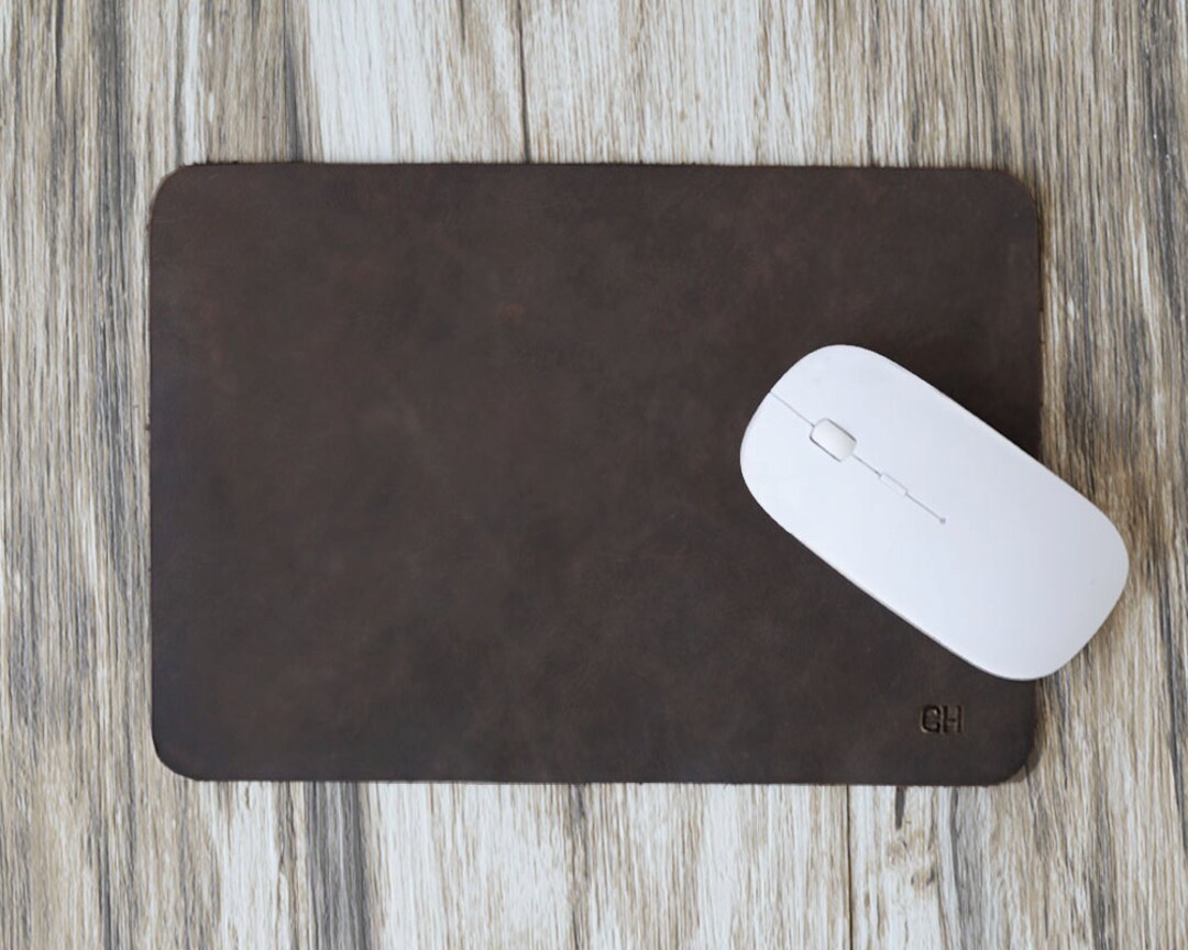 Leather Mouse Pad, Mouse Pad, Leather Mousepad, Monogram Mousepad, Hand ...
