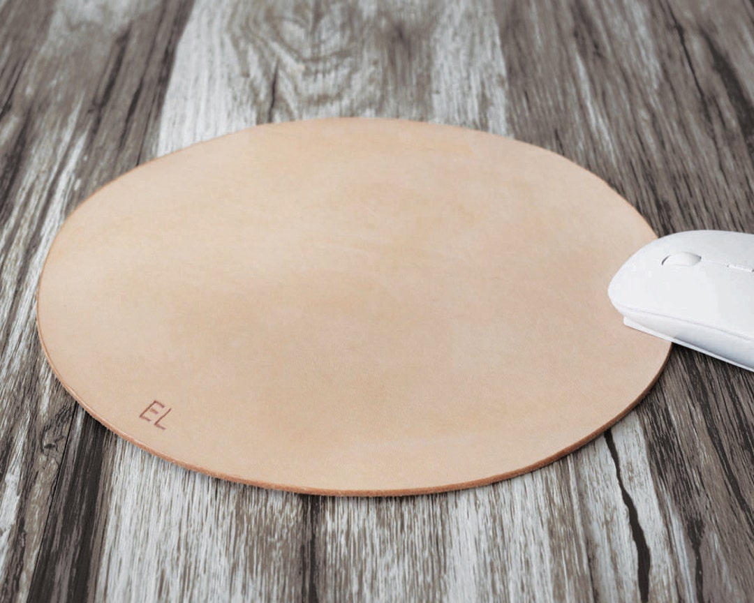 Leather Mouse Pad, Mouse Pad Round Circle, Leather Mouse Mat, Leathet ...
