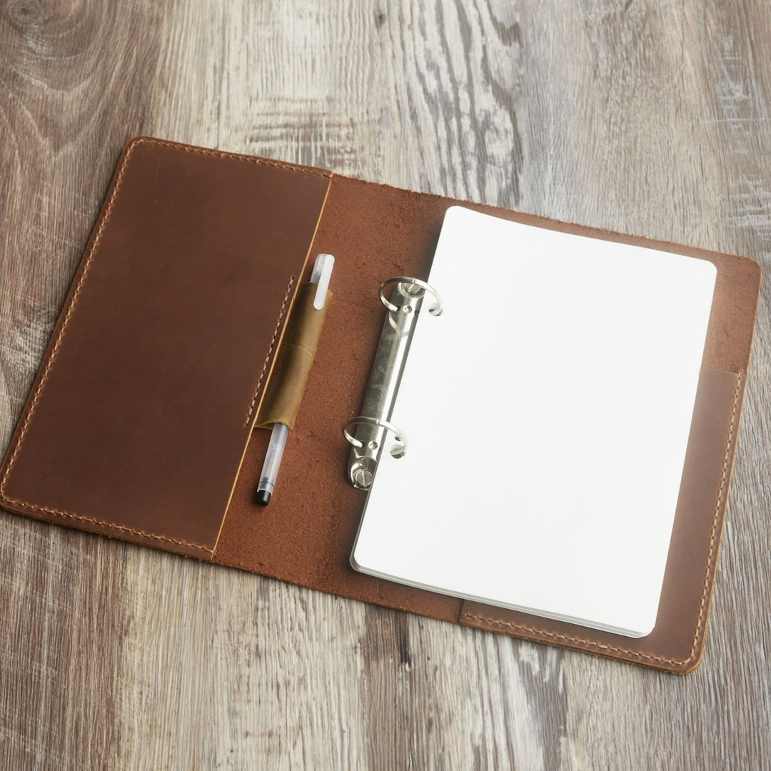 Personalized 2 ring Binder A5 A6 A4 Letter Size Leather Binder Leather Binder Cover Leather Folder Leather Portfolio D712 2H Etsy UK